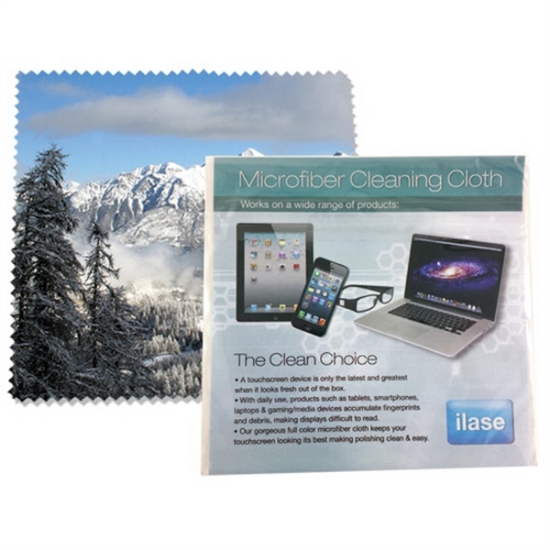 Microfiber Cloth 6x6 with Custom Card in Bag in bulk | Save Your Ink