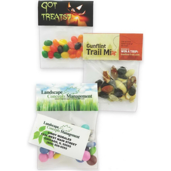 Custom Small Header Bags - Mike & Ikes in bulk | Save Your Ink