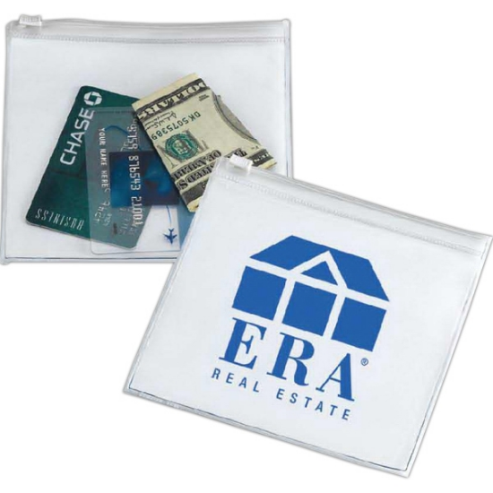 Custom Vinyl Pouch w/Plastic Closure in bulk | Save Your Ink