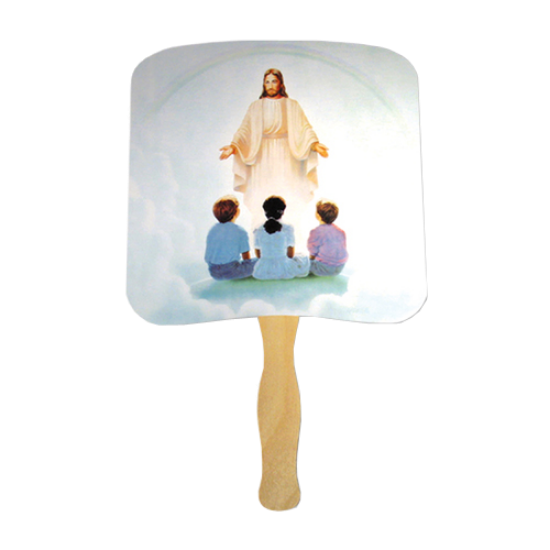 Custom Jesus and Children Hand Fans in bulk | Save Your Ink