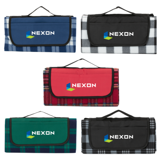 Custom Playful Plaid Picnic Blanket in bulk | Save Your Ink