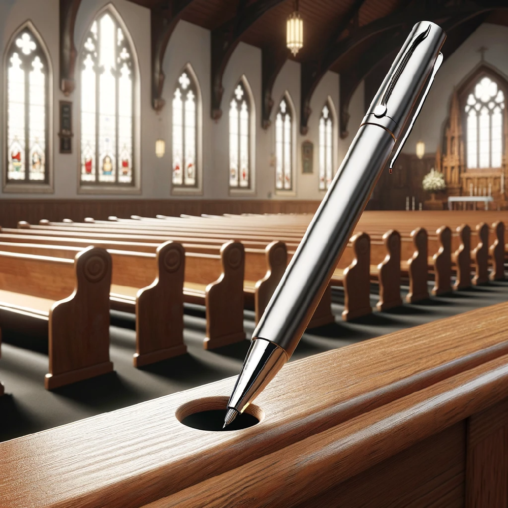 Custom Personalized Church Pew Promotional Pens and Pencils