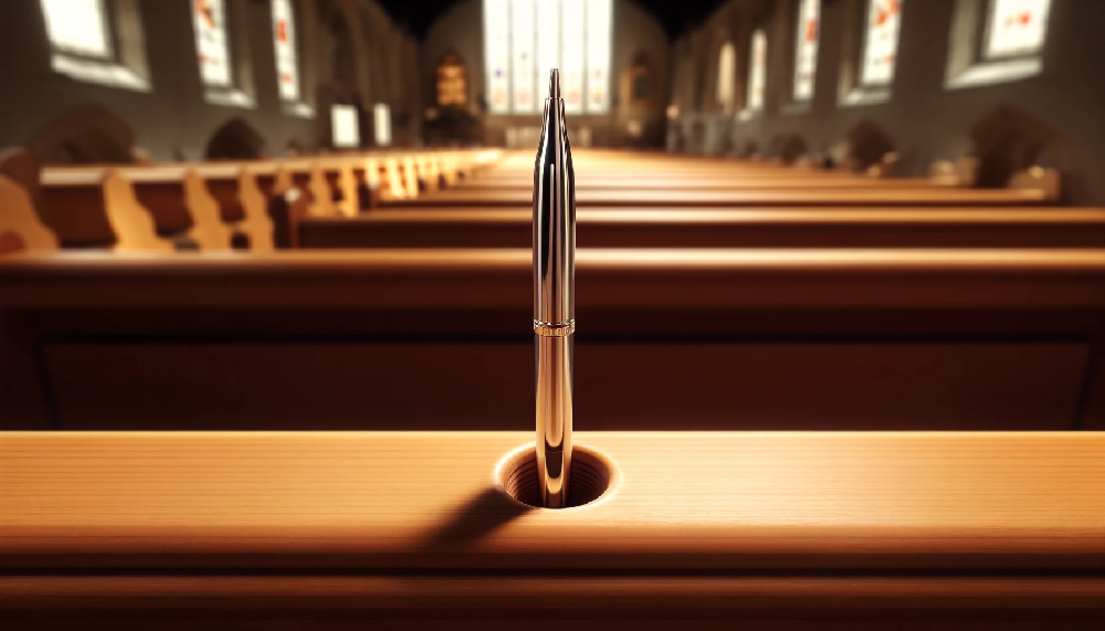 Custom Skinny Pens for Church Pews and Promotional Giveaways